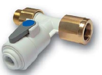 ASV9 | JG Speedfit T-stuk met gentegreerde kogelkraan en terugslagklep